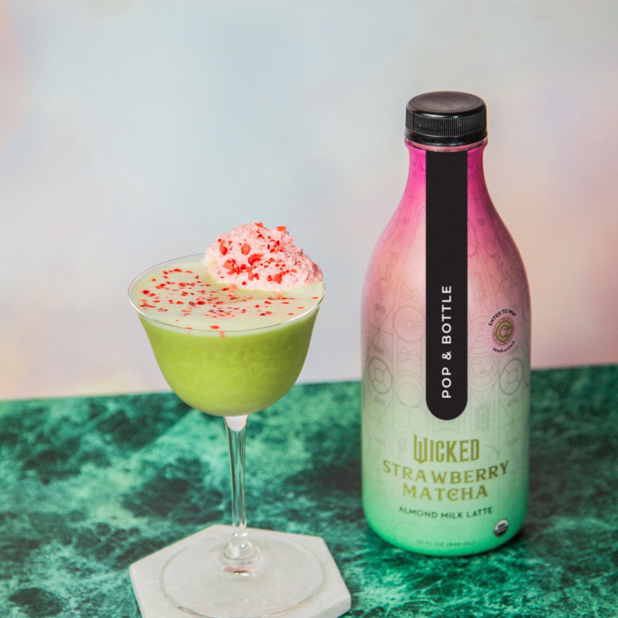 Strawberry Matcha Cloud Martini – Pop & Bottle