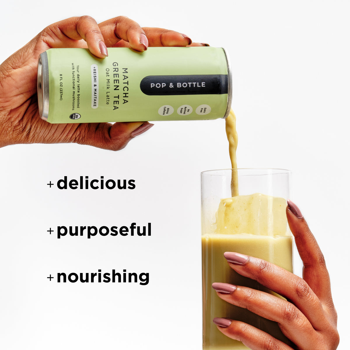 Matcha green tea | Oat Milk Latte – Pop & Bottle